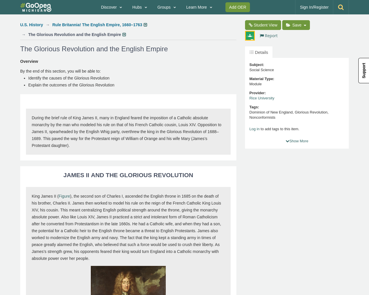 U.S. History, Rule Britannia! The English Empire, 1660–1763, The ...