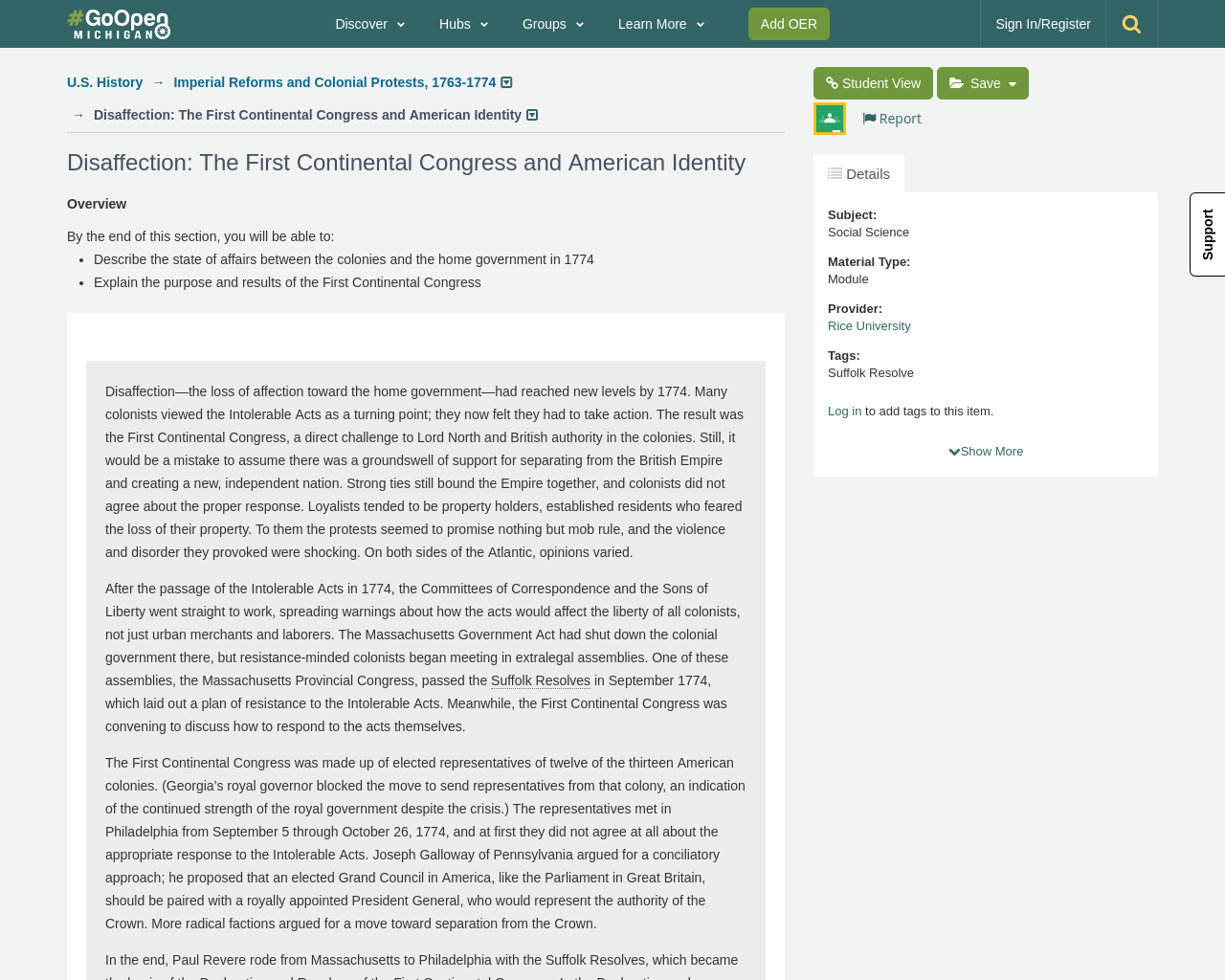 U.S. History, Imperial Reforms and Colonial Protests, 1763-1774 ...