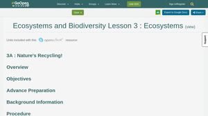 Ecosystems and Biodiversity Lesson 3 : Ecosystems | GoOpenMichigan