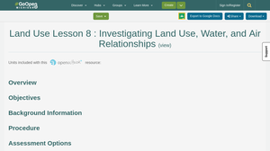 Land Use Lesson 8 : Investigating Land Use, Water, and Air ...