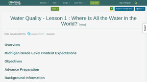 Water Quality - Lesson 1 : Where is All the Water in the World ...