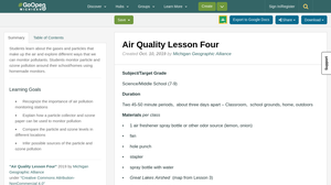 Air Quality Lesson 4 : How Can We Monitor Air Quality? | GoOpenMichigan