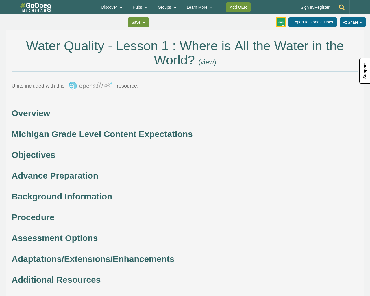 Water Quality - Lesson 1 : Where is All the Water in the World ...