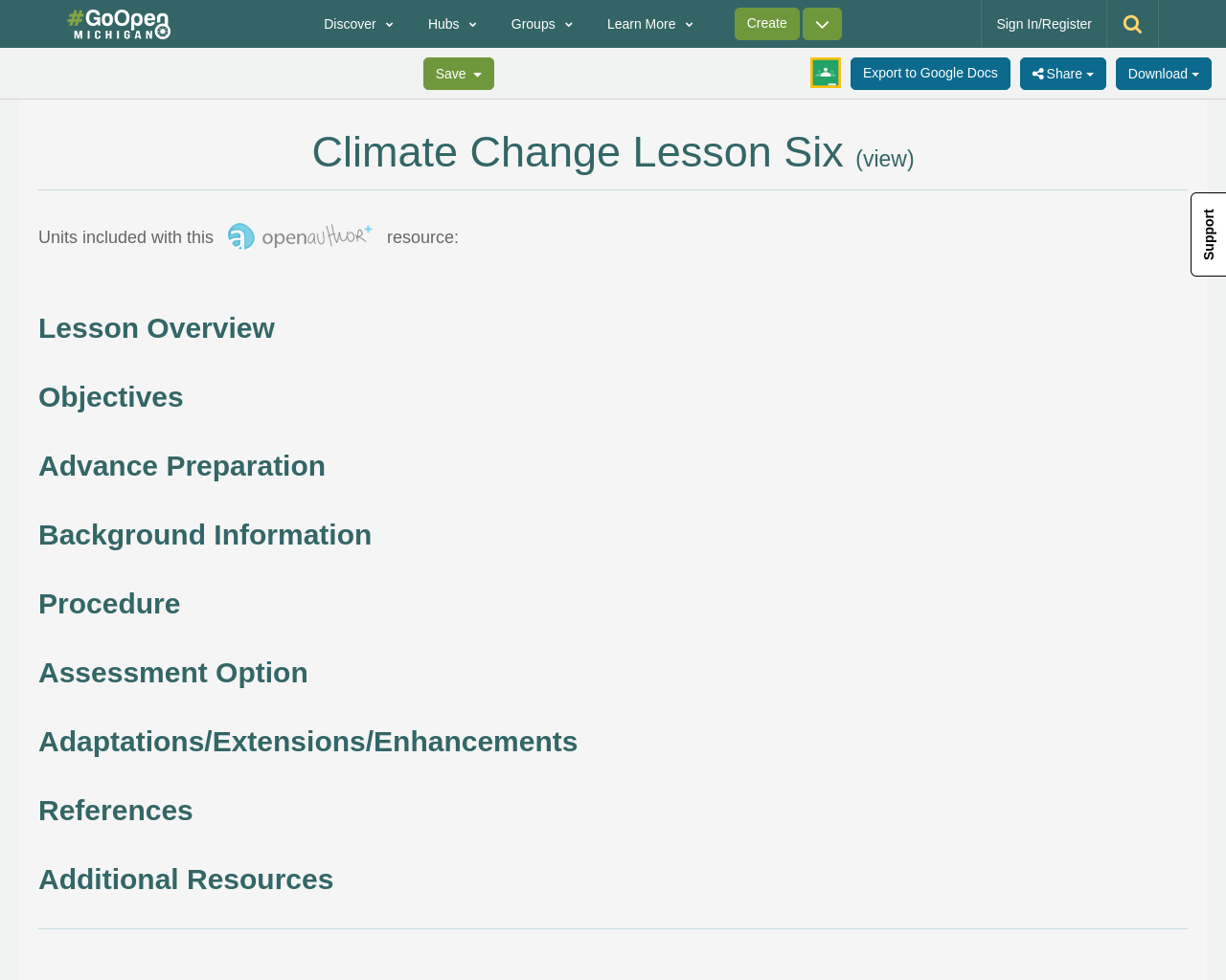 Climate Change Lesson 6 : Evidence of Change | GoOpenMichigan